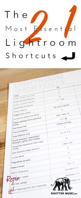 21 Essential Adobe Lightroom Classic Shortcuts - Free Download