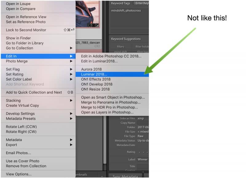 How to Correctly Open RAW Files in Luminar From Lightroom Classic