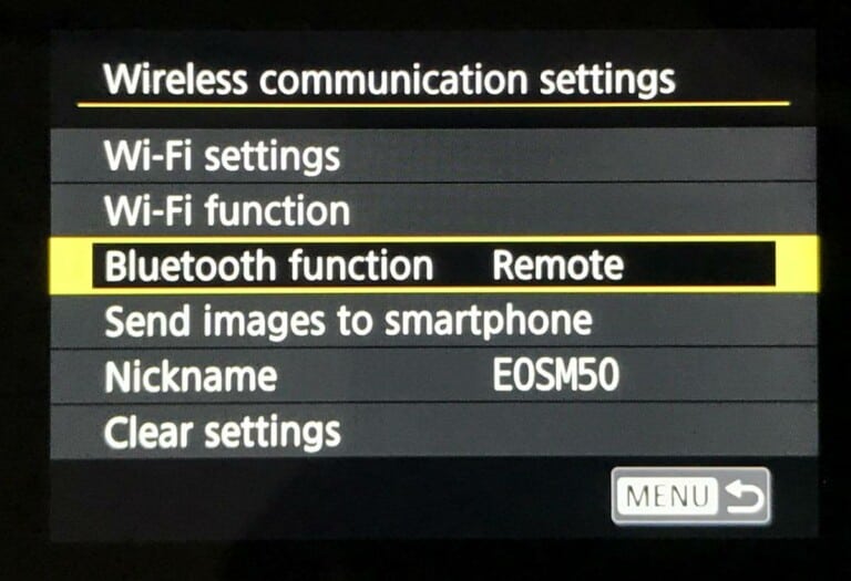 Canon EOS M50 and BR-E1 Bluetooth Remote - How?
